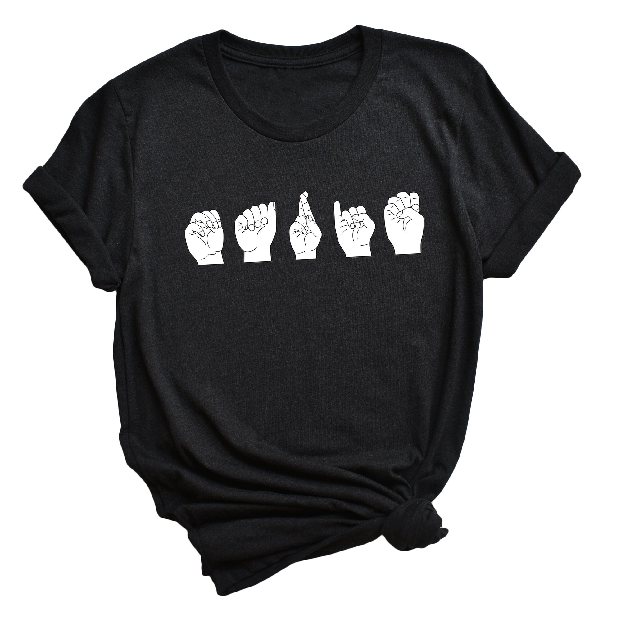 American Sign Language Shirt ASL Gift Personalized With Name - Etsy