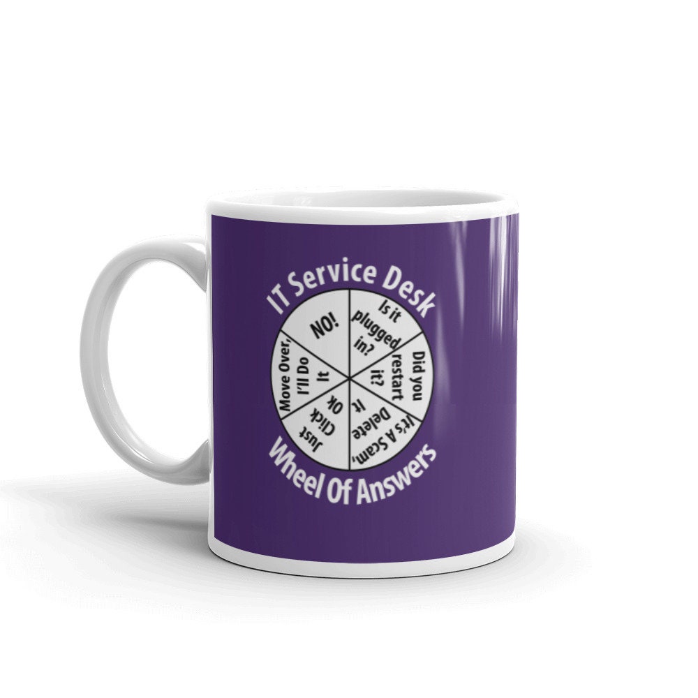 IT Service Desk Wheel of Answers Information Technology Cup - Etsy