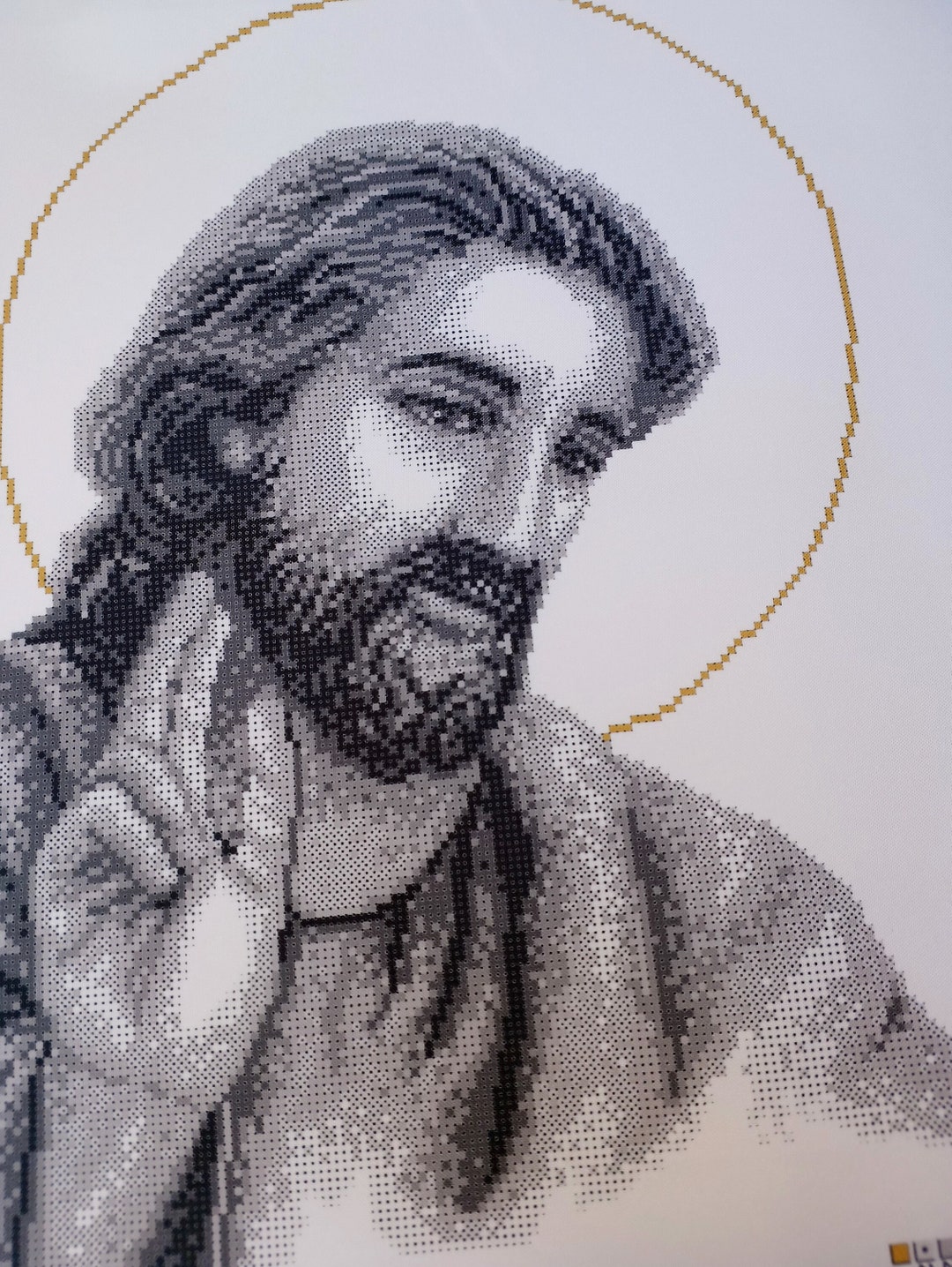DIY Jesus Christ Bead Embroidery Kit, 30x40cm/12x16in, Jesus Blesses ...