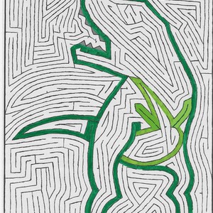 Digital Version T-rex Maze Sheet (amazadoodl - Etsy