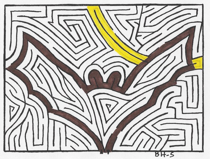 Digital Version Bat Maze Sheet (amazadoodle) - Etsy
