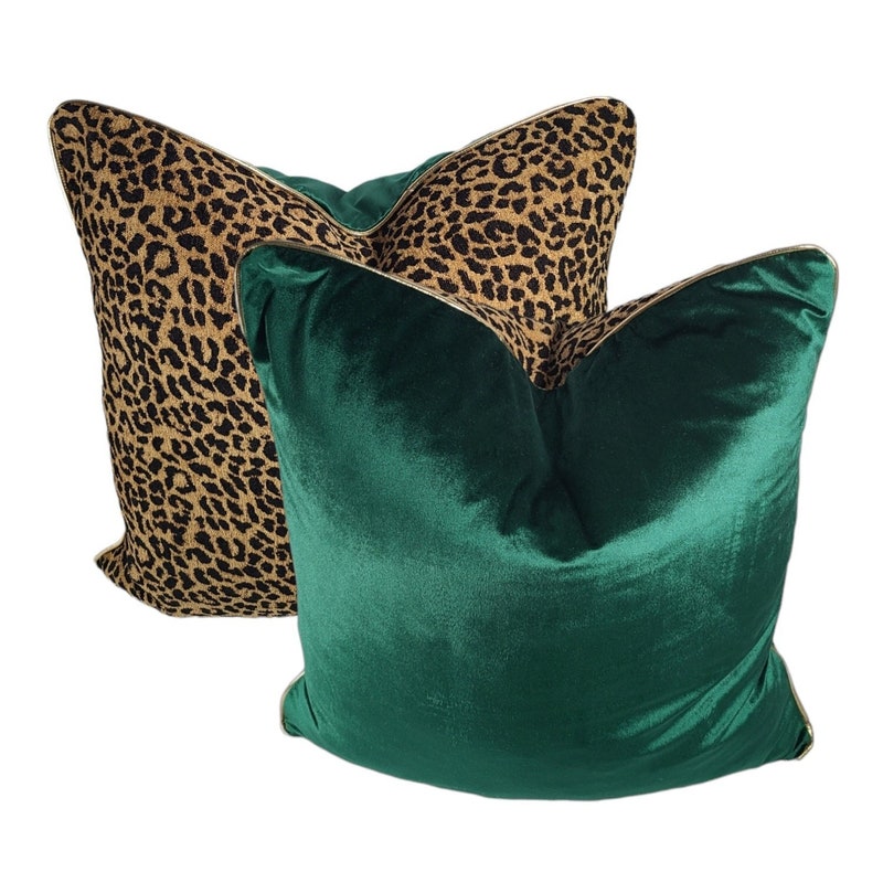 Green Leopard Pillow - Etsy