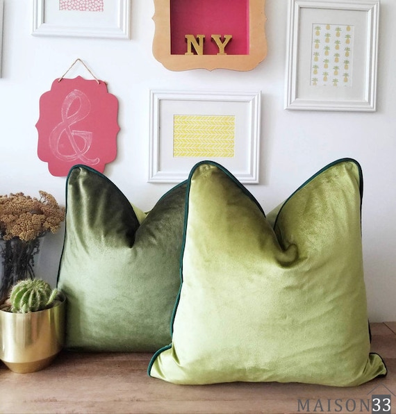 Peridot Gemstone Velvet Pillow Cover - Etsy