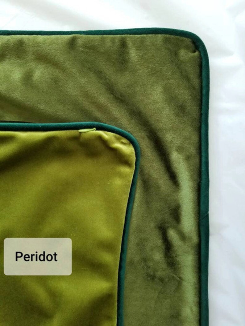 Peridot Gemstone Velvet Pillow Cover - Etsy