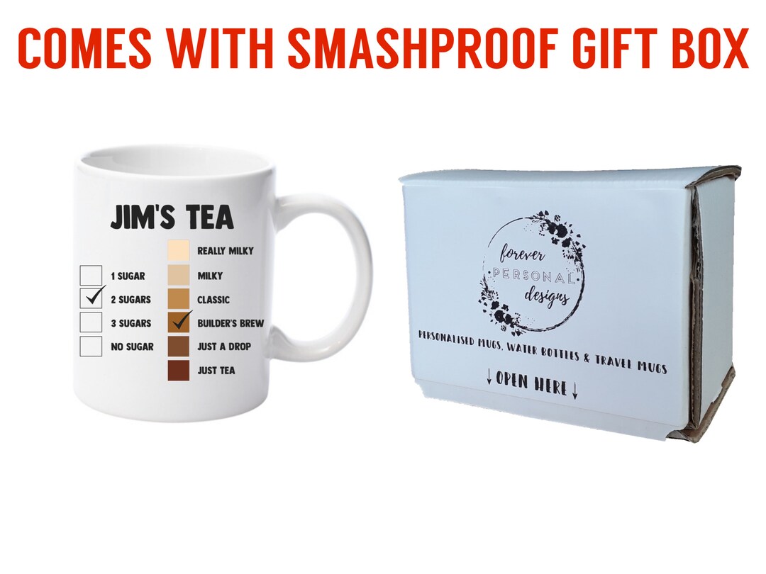 PERSONALISED Tea Chart/ Preference 11oz Mug by Forever - Etsy UK