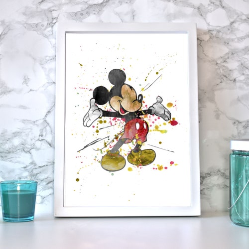 Walt Disney Mickey Mouse Quote ART PRINT Nursery Gift Wall | Etsy UK