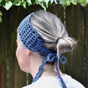 Summer Mesh Hair Wrap | Handmade Crochet Hair Scarf | Head Wrap | 100% ...