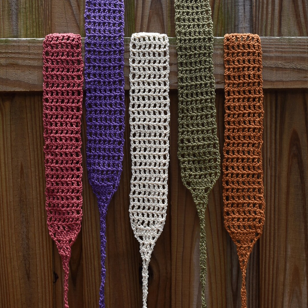 Summer Mesh Hair Wrap | Handmade Crochet Headband 100% Cotton ...