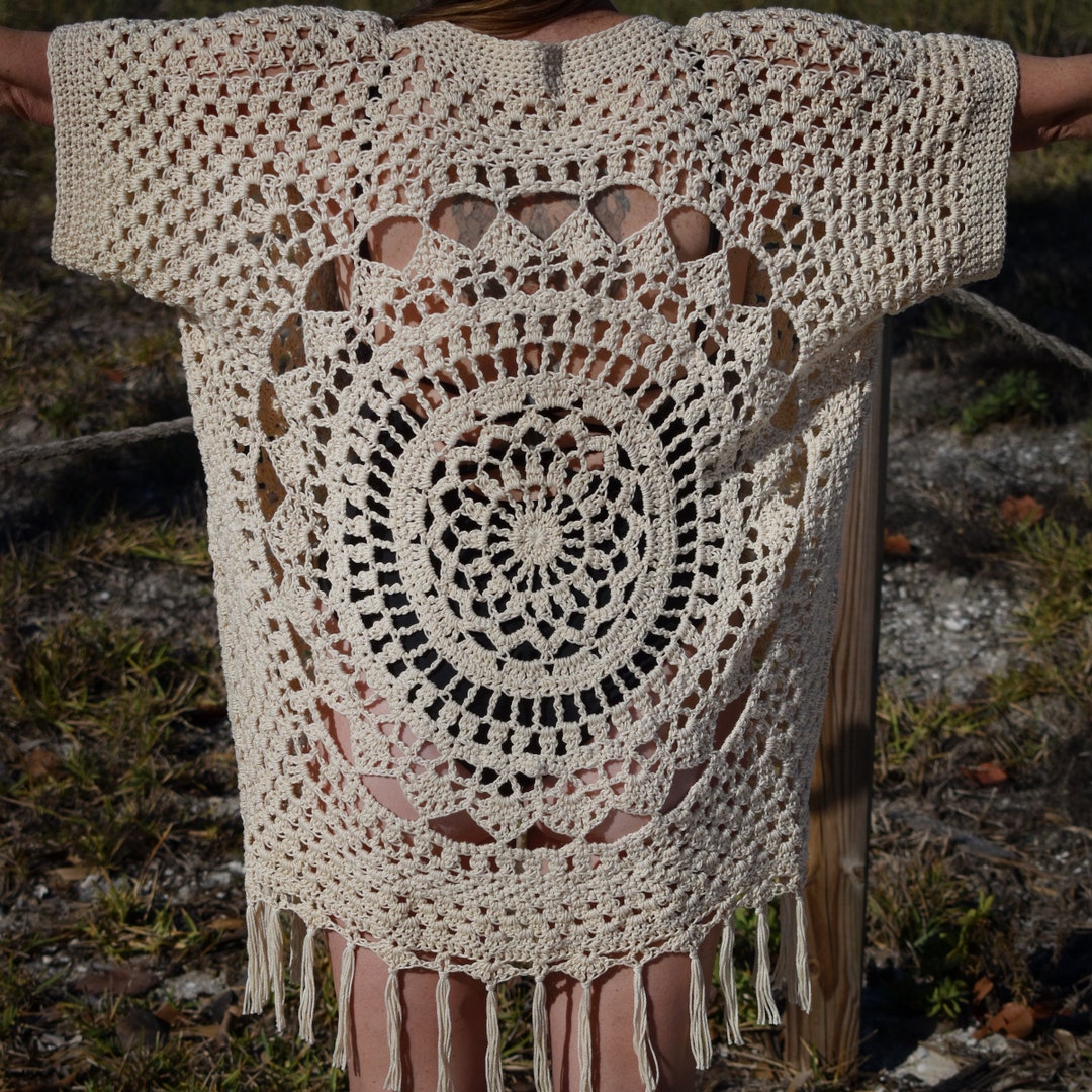 Suncatcher Beach Cardigan Handmade to Order Summer Sweater Beach Cover ...