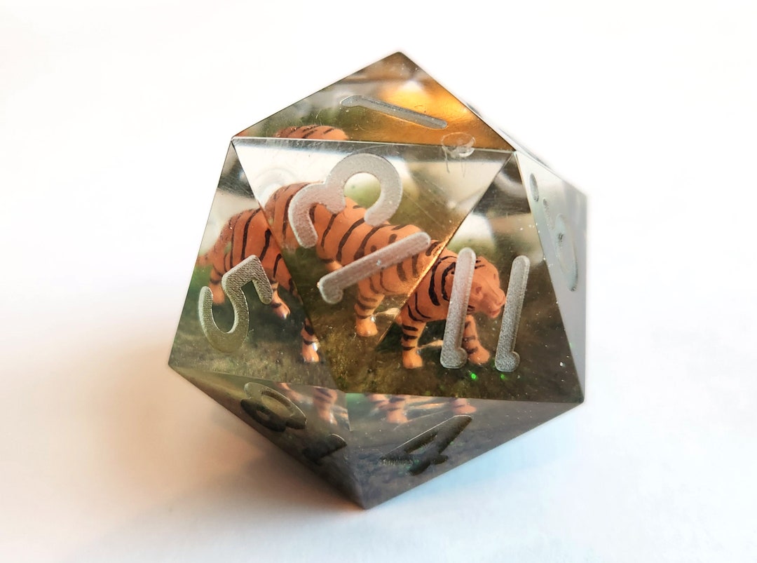 MADE TO ORDER: Jumbo Resin D20 Tiger - Etsy