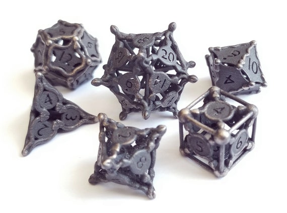 Snakes Dice Set Balanced polished Black Steel | Etsy