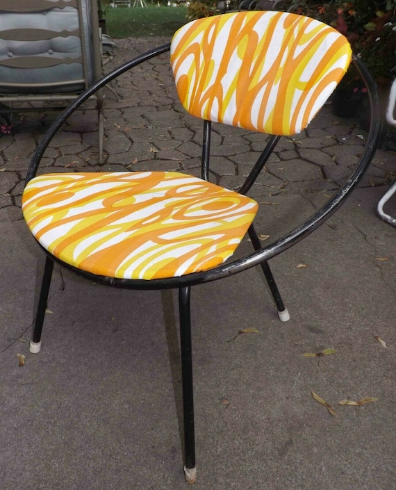 Ultra Rare 1950s Mid Century Vintage Solair Metal Saucer Motel Circle Chair Etsy
