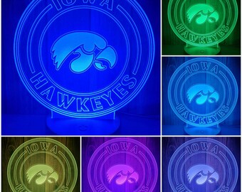 Iowa Hawkeyes Lamp - Etsy