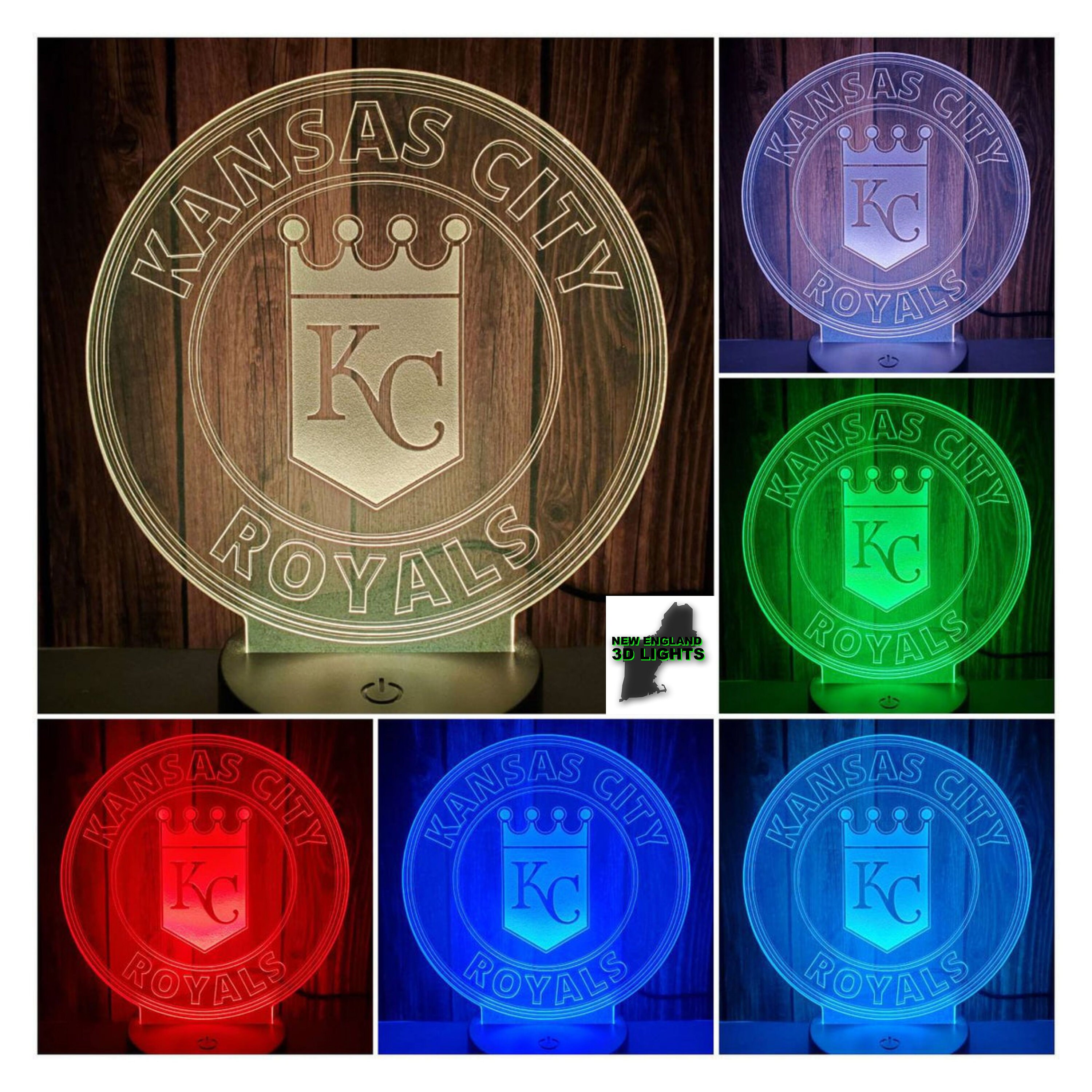 Night Lights Lighting Kansas City Royals 3D Lamp Home & Living etna.com.pe