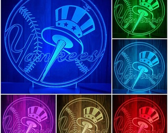 New York Yankees Lamp - Etsy