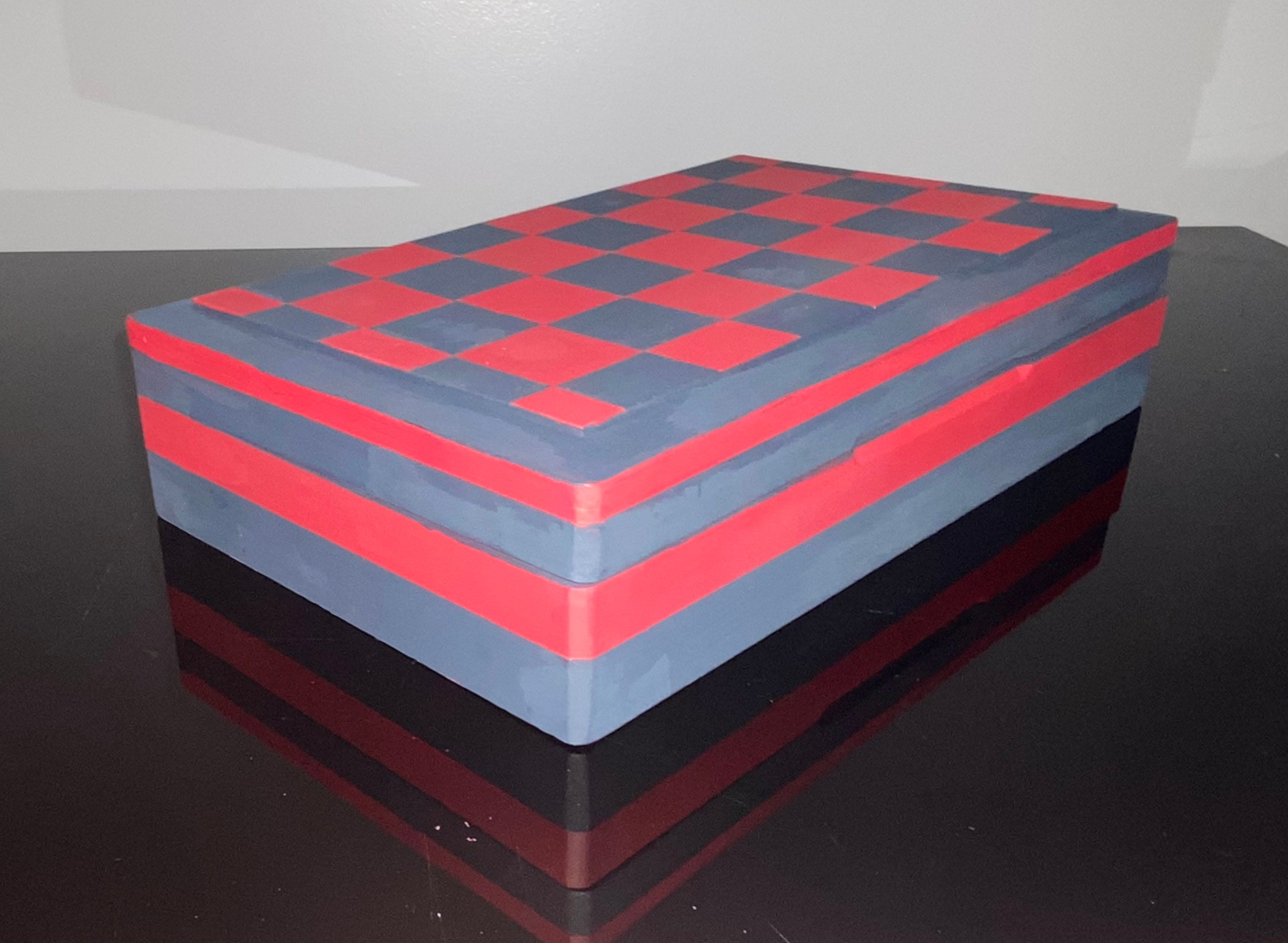 Blue and Red Check Keepsake Box - Etsy