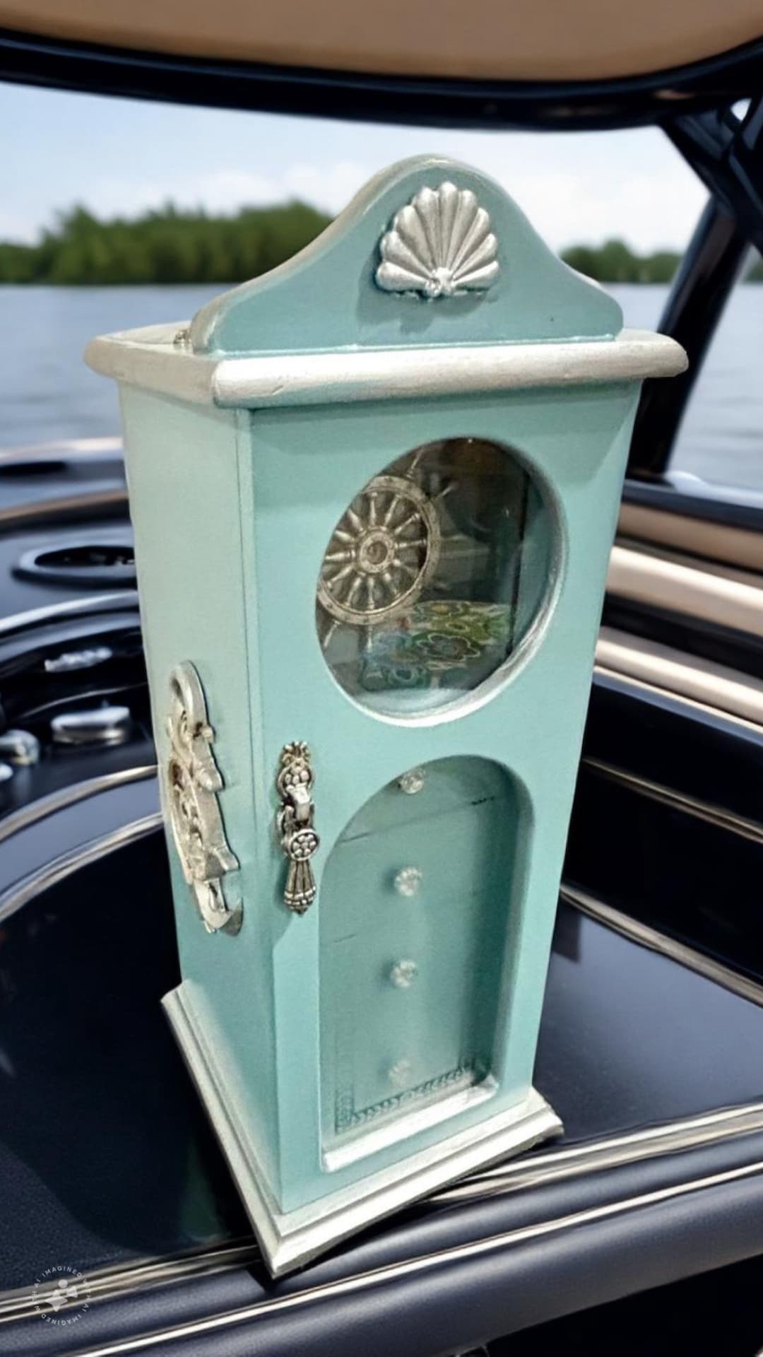 Nautical Painted Vintage Jewelry Box, Upcycled, Handpainted, Gift for ...