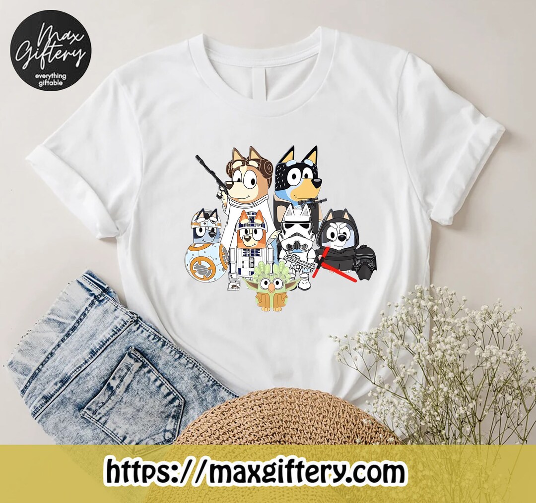 Bluey Star Wars Shirt, Bluey May the 4th Be With You, Bluey Family ...