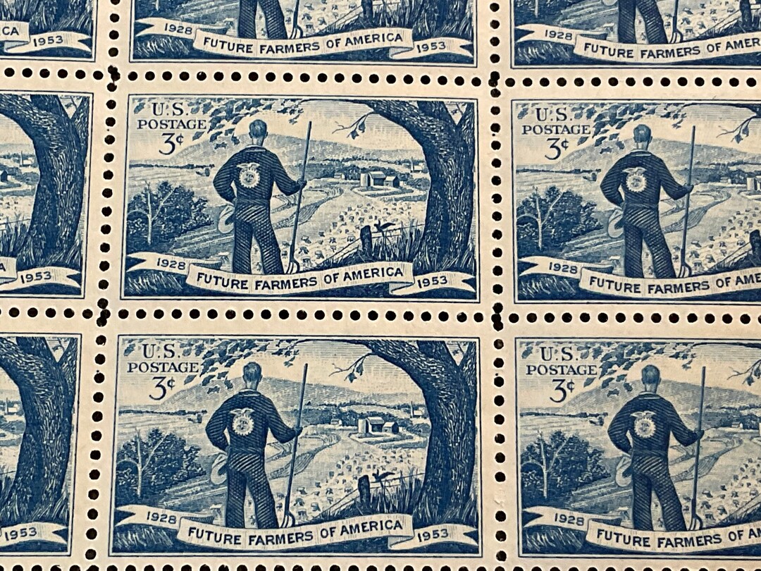 FFA 100 Future Farmers Mint Blue Stamps Unused Vintage Blue Stamps ...