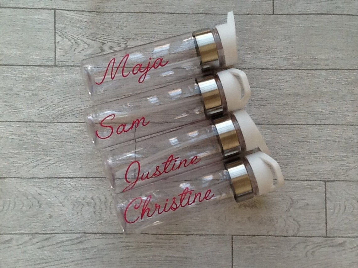 Water Bottle Vinyl Personalised Bottle Name X 6 Bottle Not | Etsy