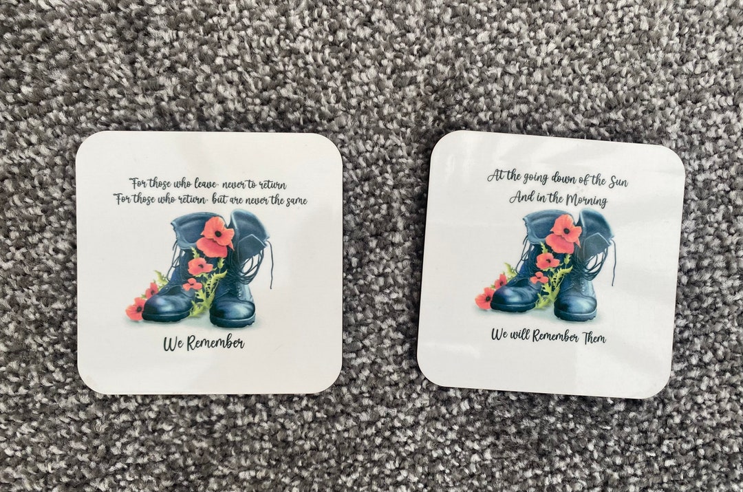 Remembrance Day Coasters, Remembrance Day, Veterans - Etsy
