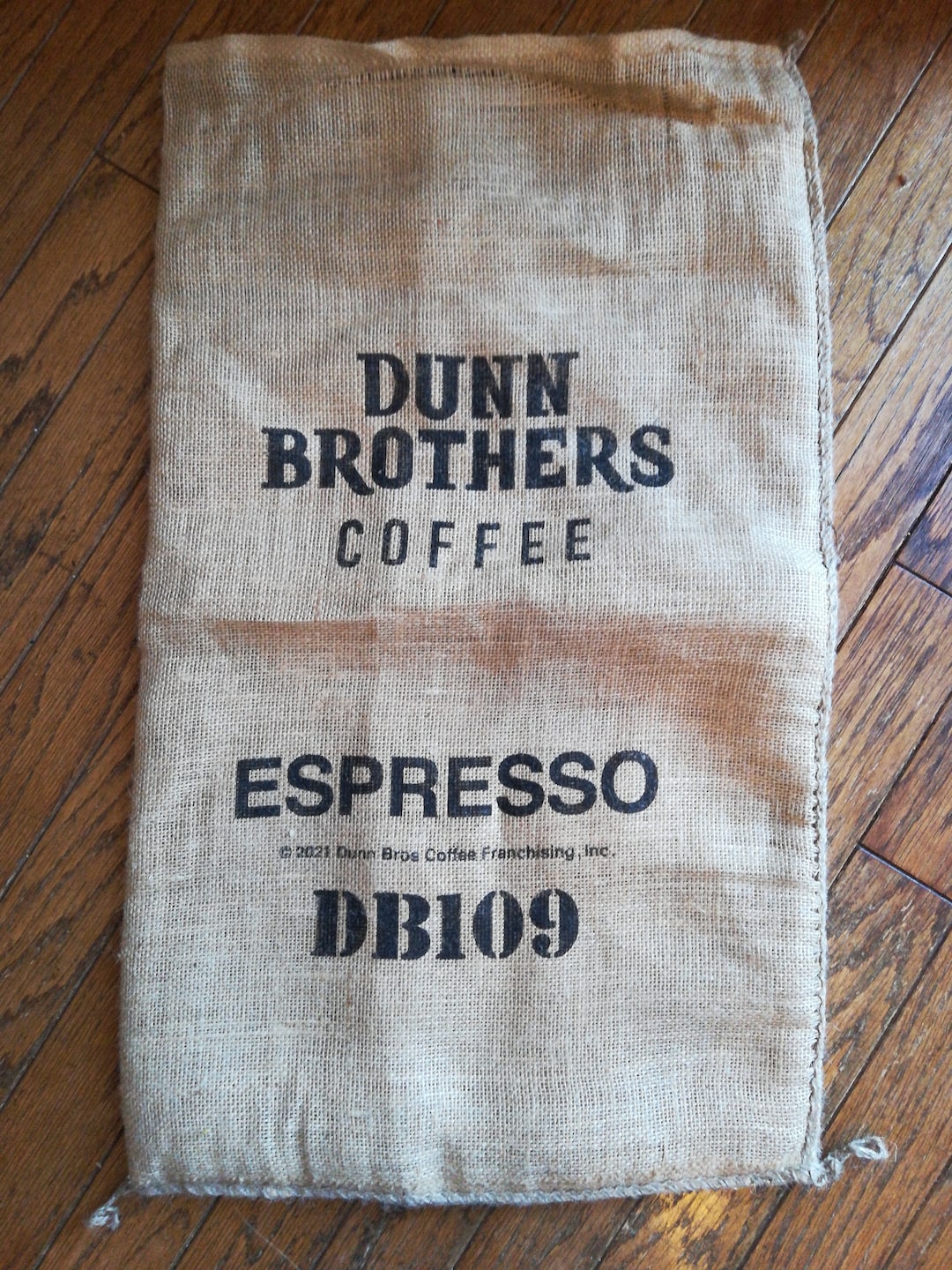 Burlap Coffee Bag. Upholstery, Craft Supply, Wall Hanging. Espresso ...
