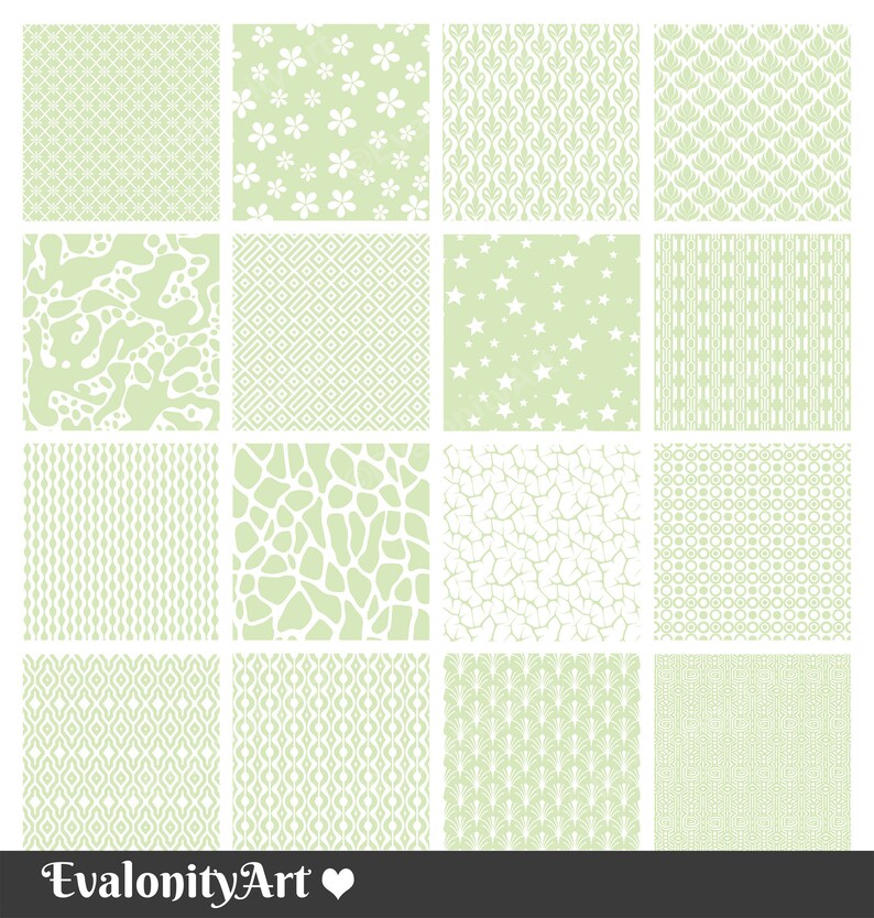 Lime Cream Digital Paper Pack 100 Files Printable Background Bundle ...