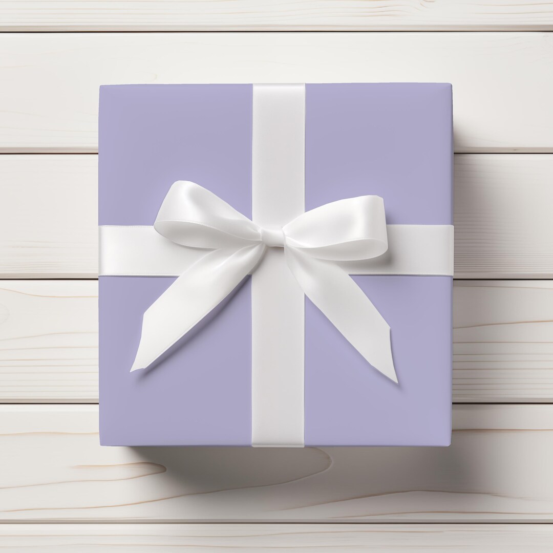 Lavender Wrapping Paper for Gifts, Elegant Light Purple Present Wrap ...