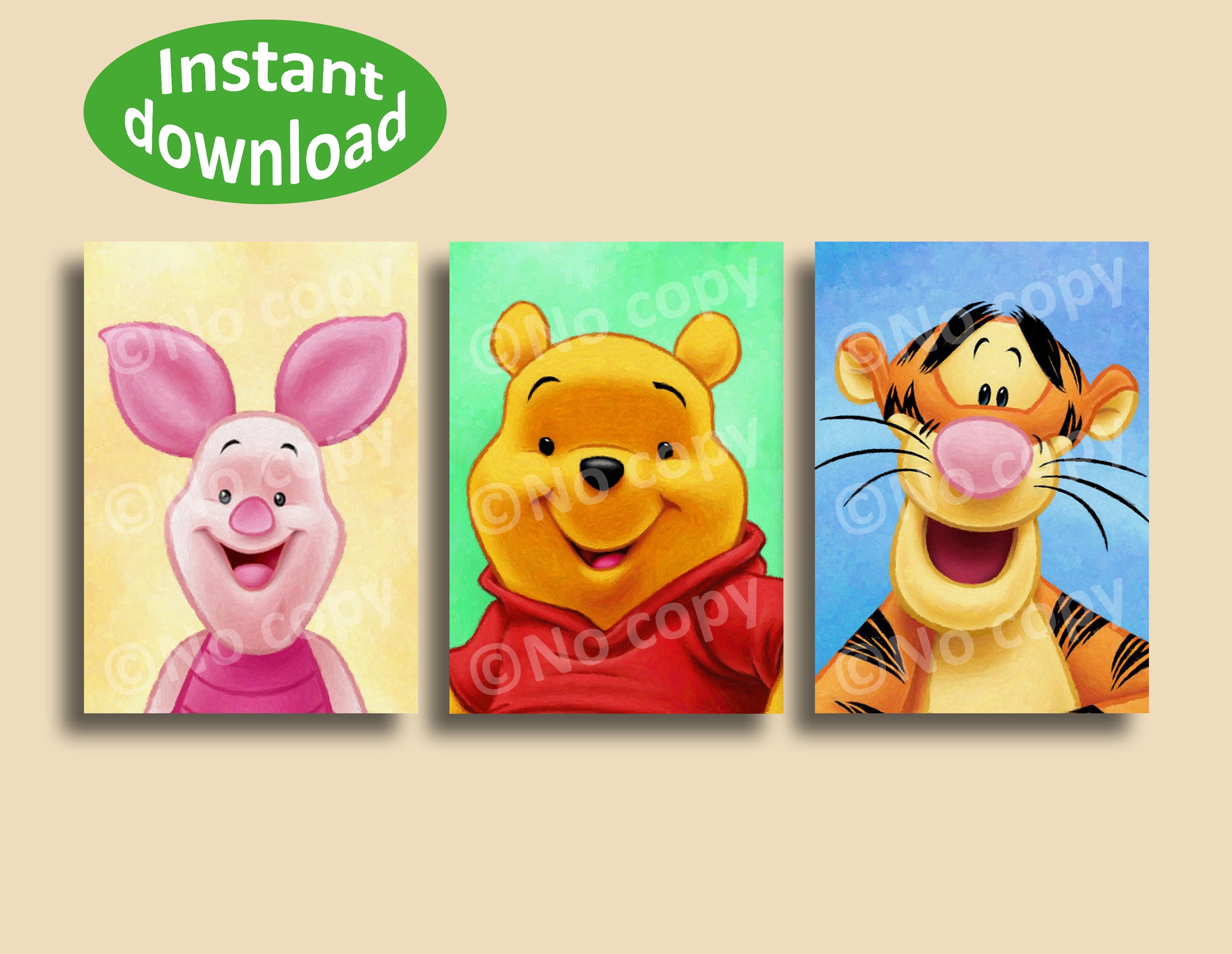 Winnie The Pooh Digital Print Digital Art & Collectibles Drawing ...