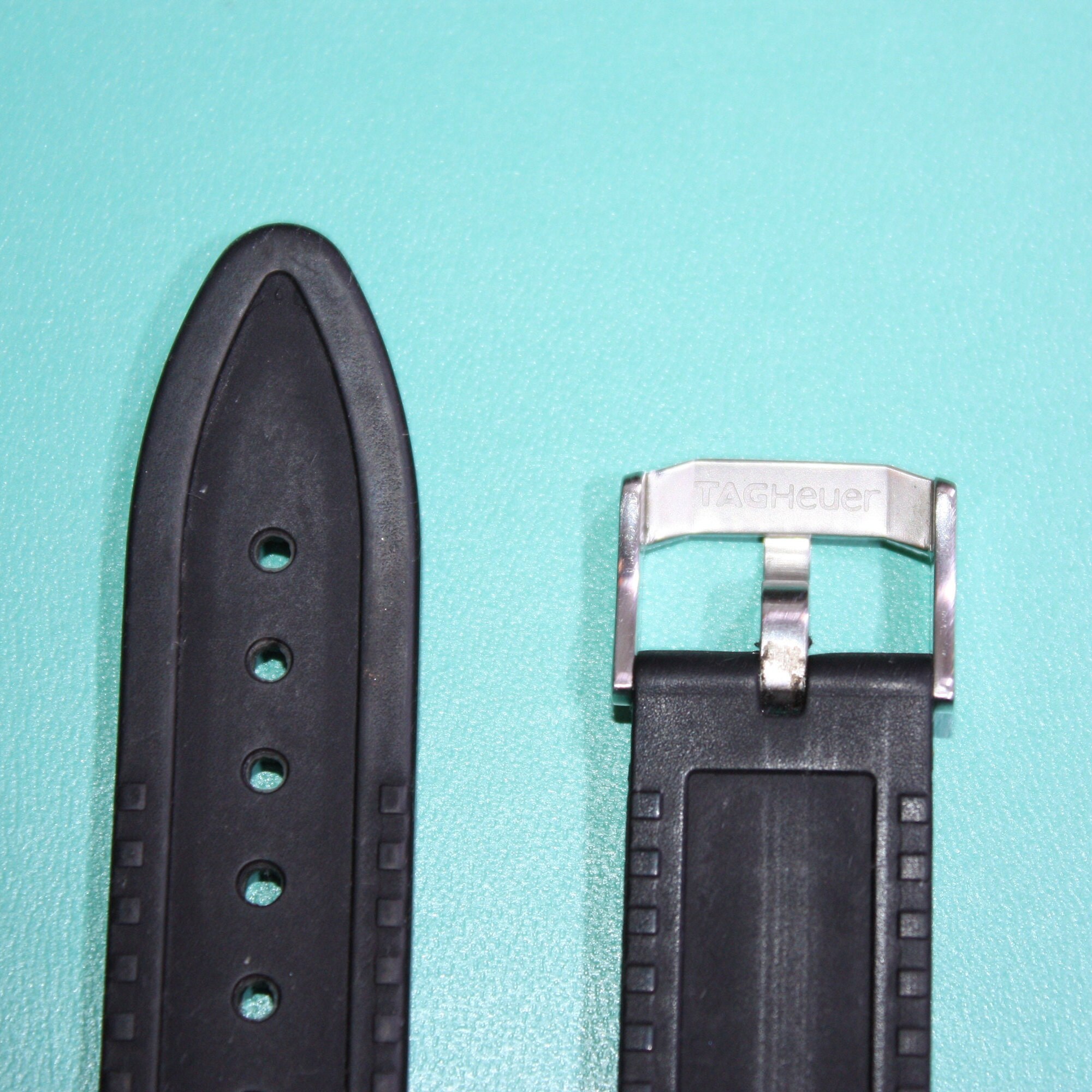 20MM TAGHEUER Robber Band Black Wrist Watch Men - Etsy