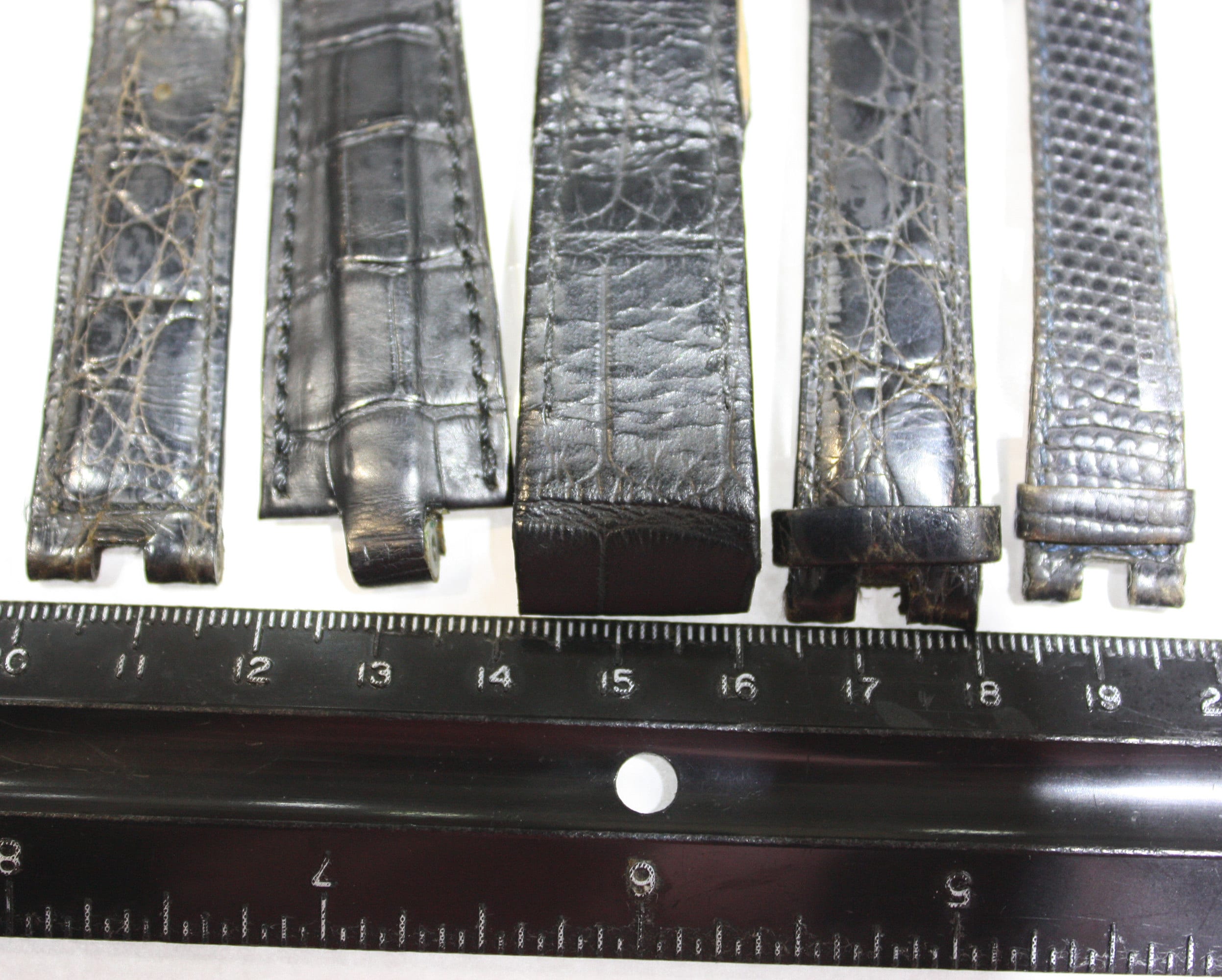 Pre Owned Genuine CARTIER Watch Leather Straps Single 14-23mm 4 Black 1 ...