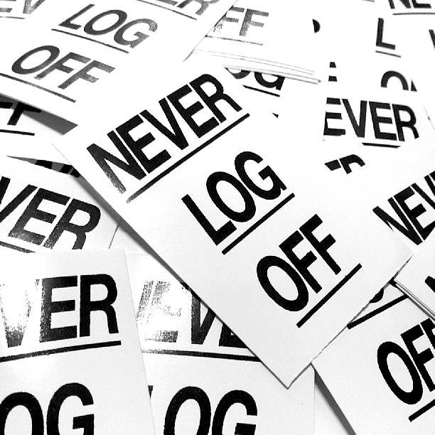 NEVER LOG OFF Sticker - Etsy