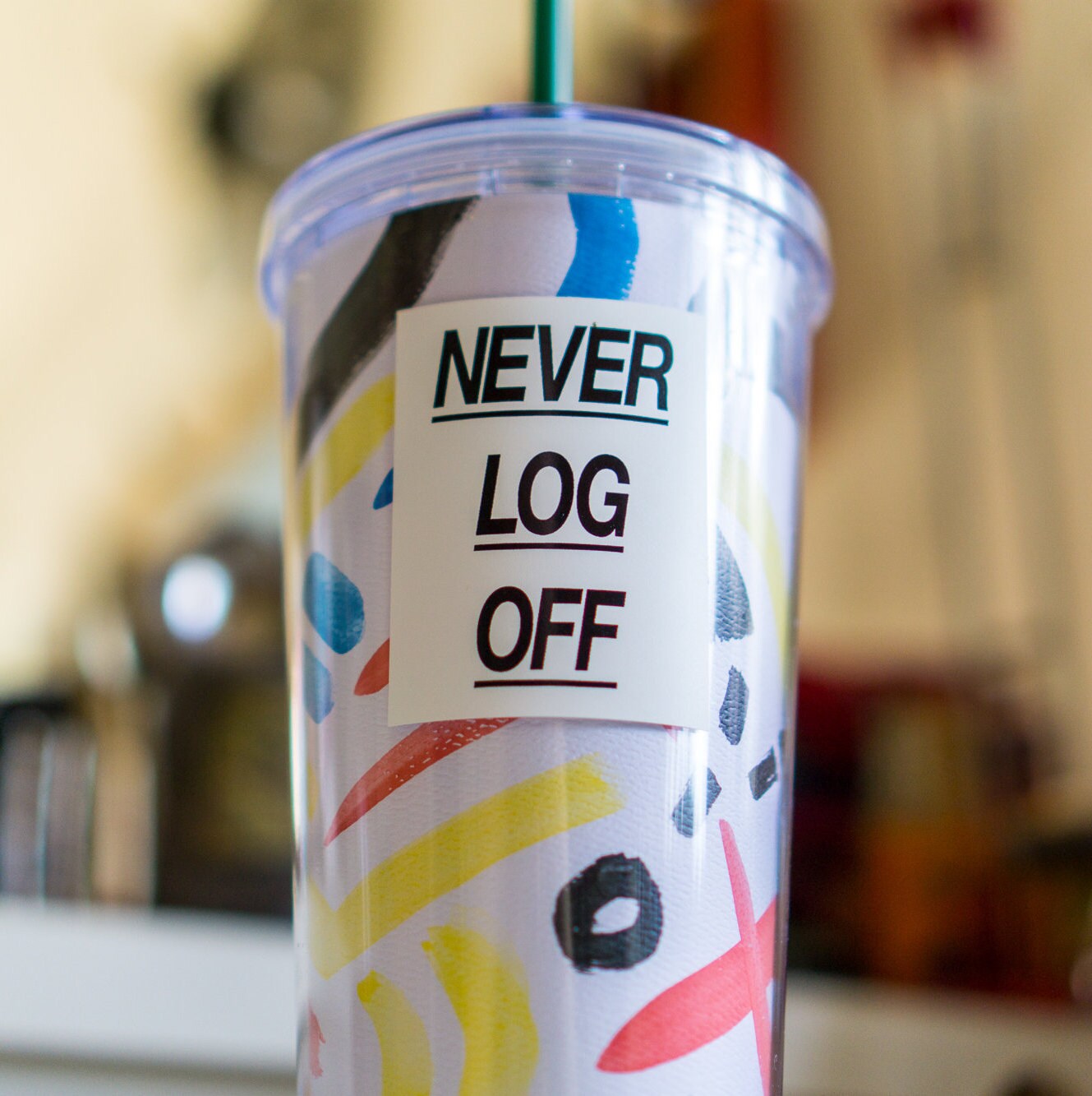NEVER LOG OFF Sticker - Etsy