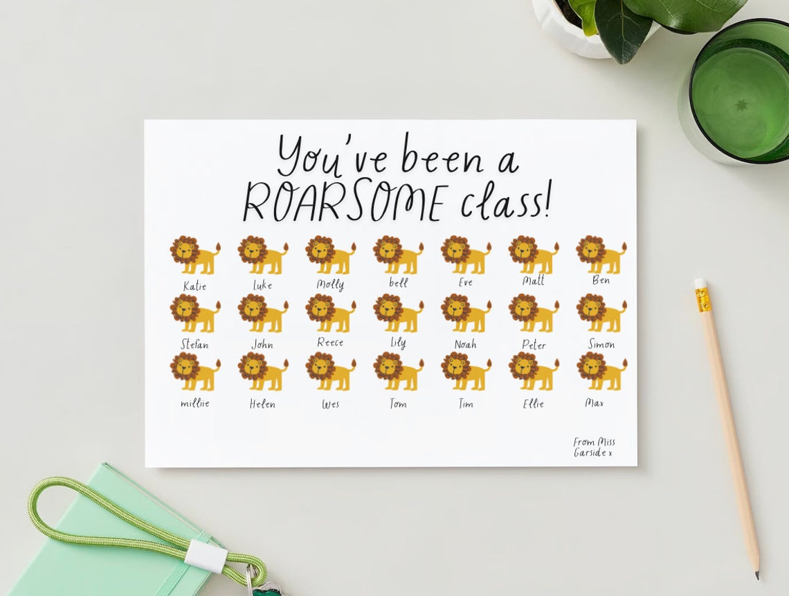 Personalised End of Year Gift for Students, Class Present, Digital. - Etsy