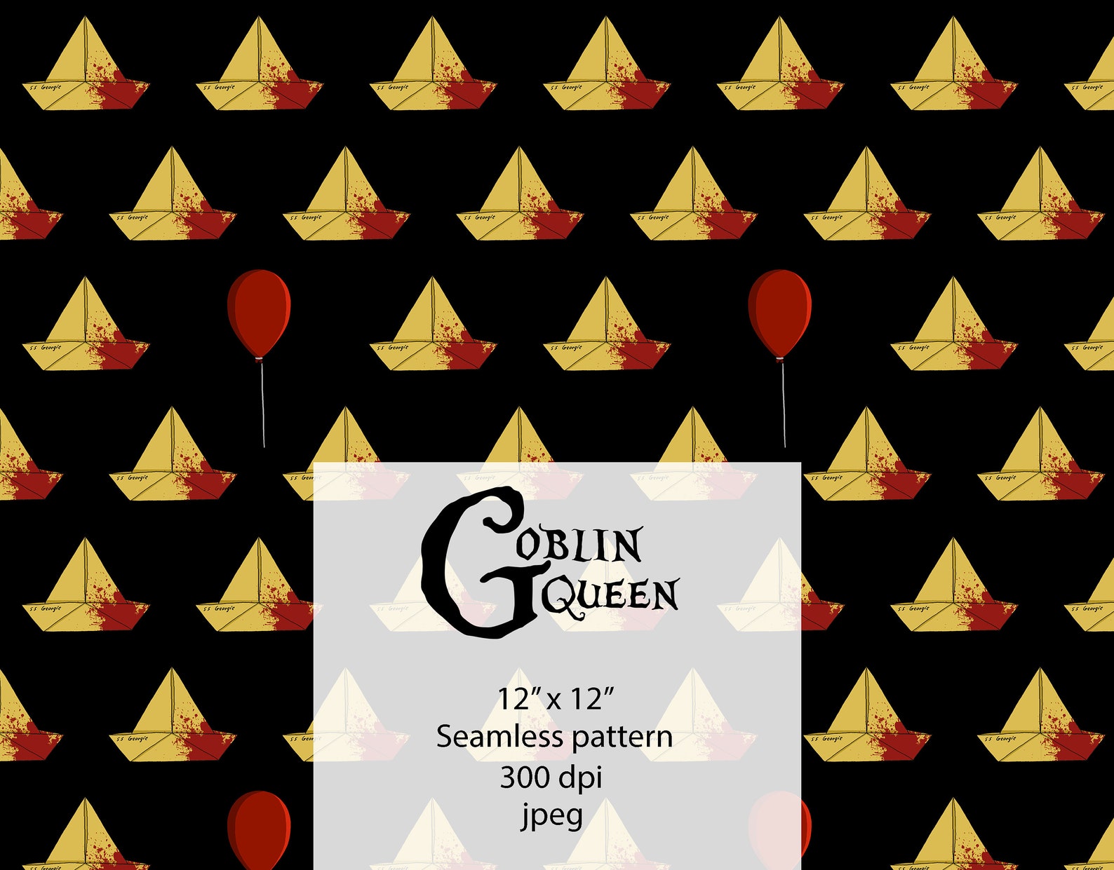 Pennywise Digital Paper Seamless Design Digital Background - Etsy UK