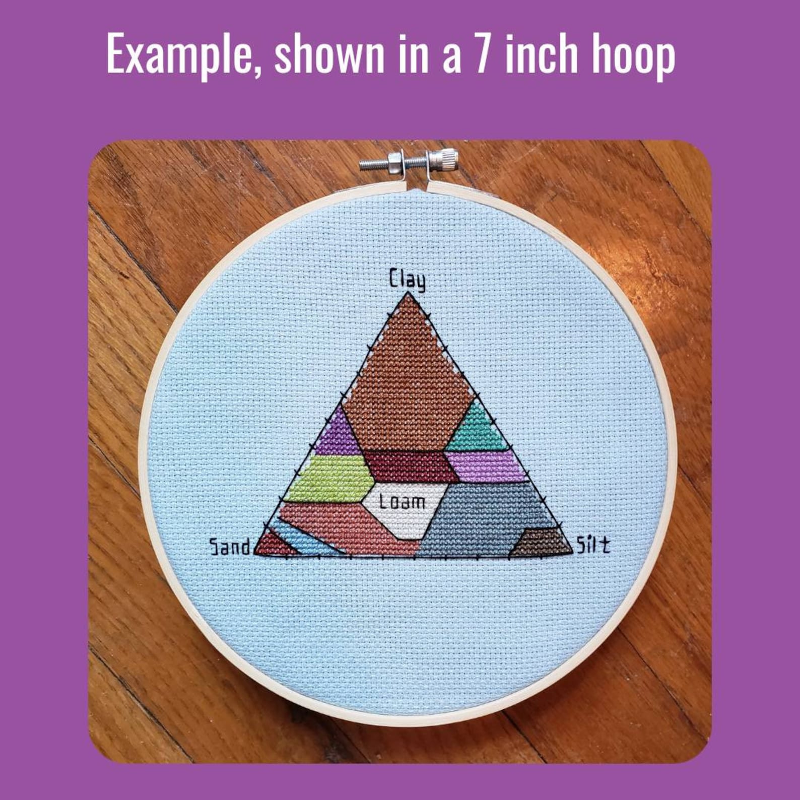 Soil Texture Pyramind Cross Stitch PDF Pattern Download - Etsy
