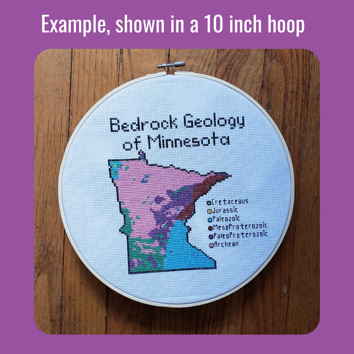 Minnesota Bedrock Geology Cross Stitch PDF Pattern Download - Etsy
