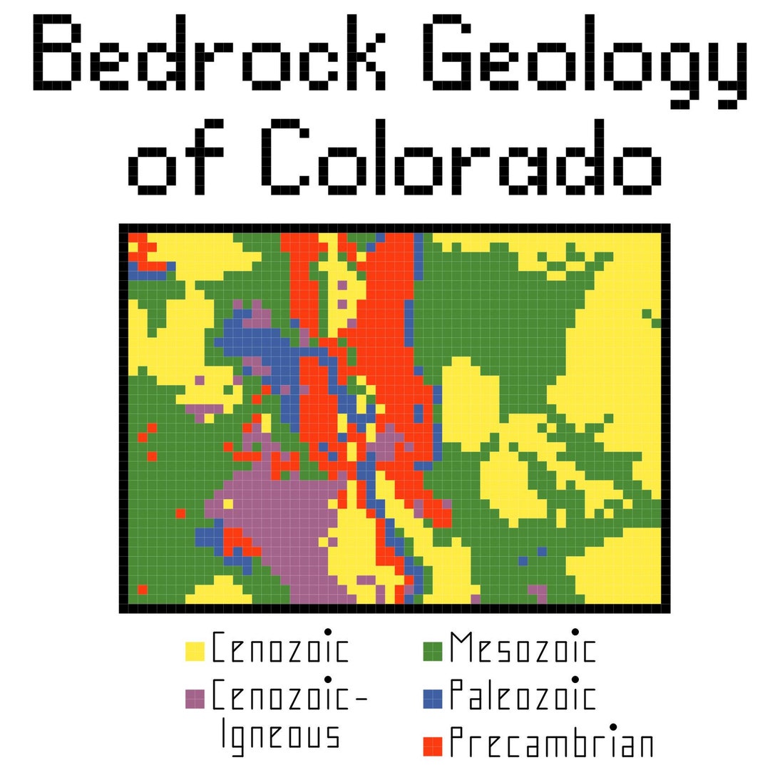Colorado Bedrock Geology Cross Stitch PDF Pattern Download - Etsy