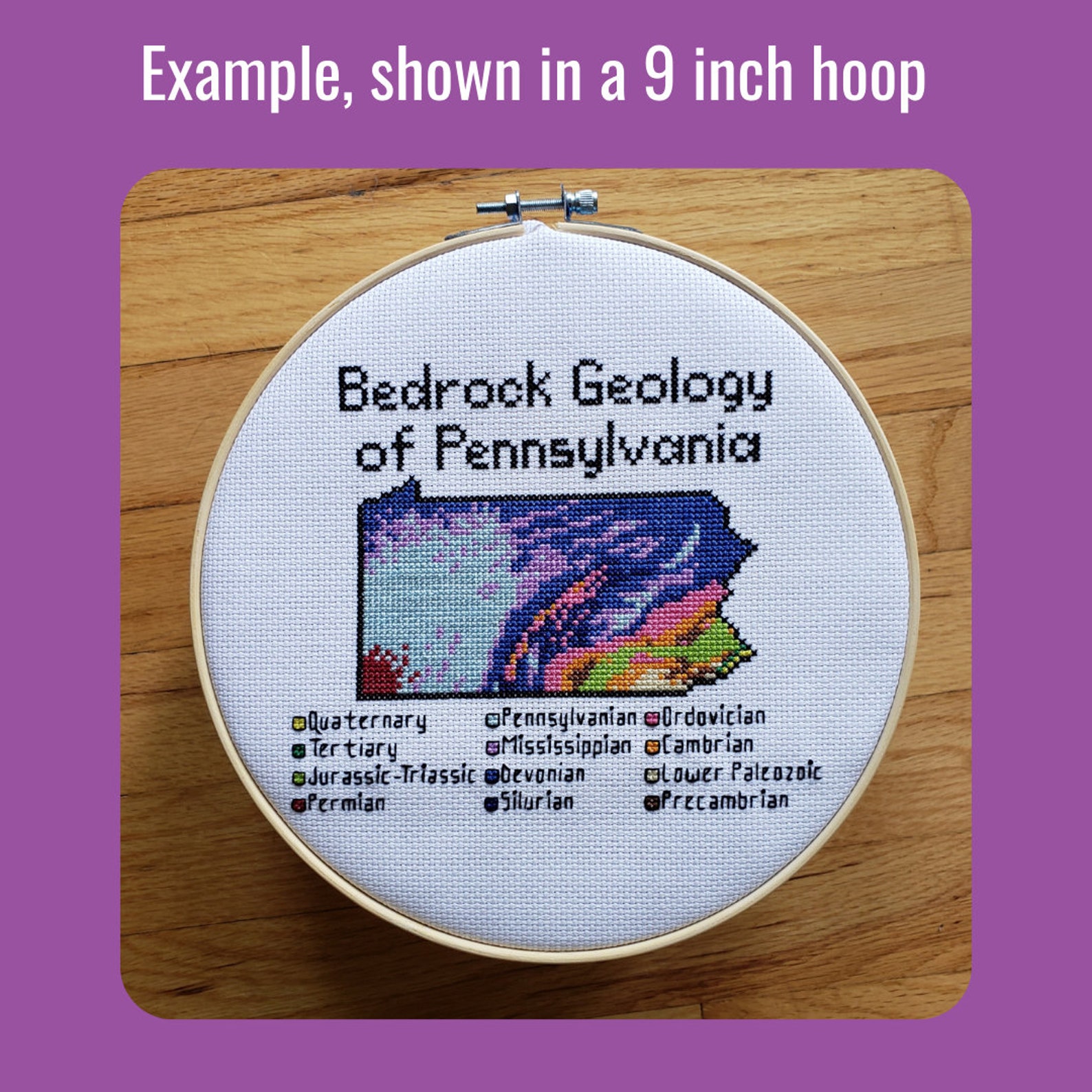 Pennsylvania Bedrock Geology Cross Stitch PDF Pattern Download - Etsy
