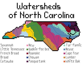 North Carolina Bedrock Geology Cross Stitch PDF Pattern | Etsy