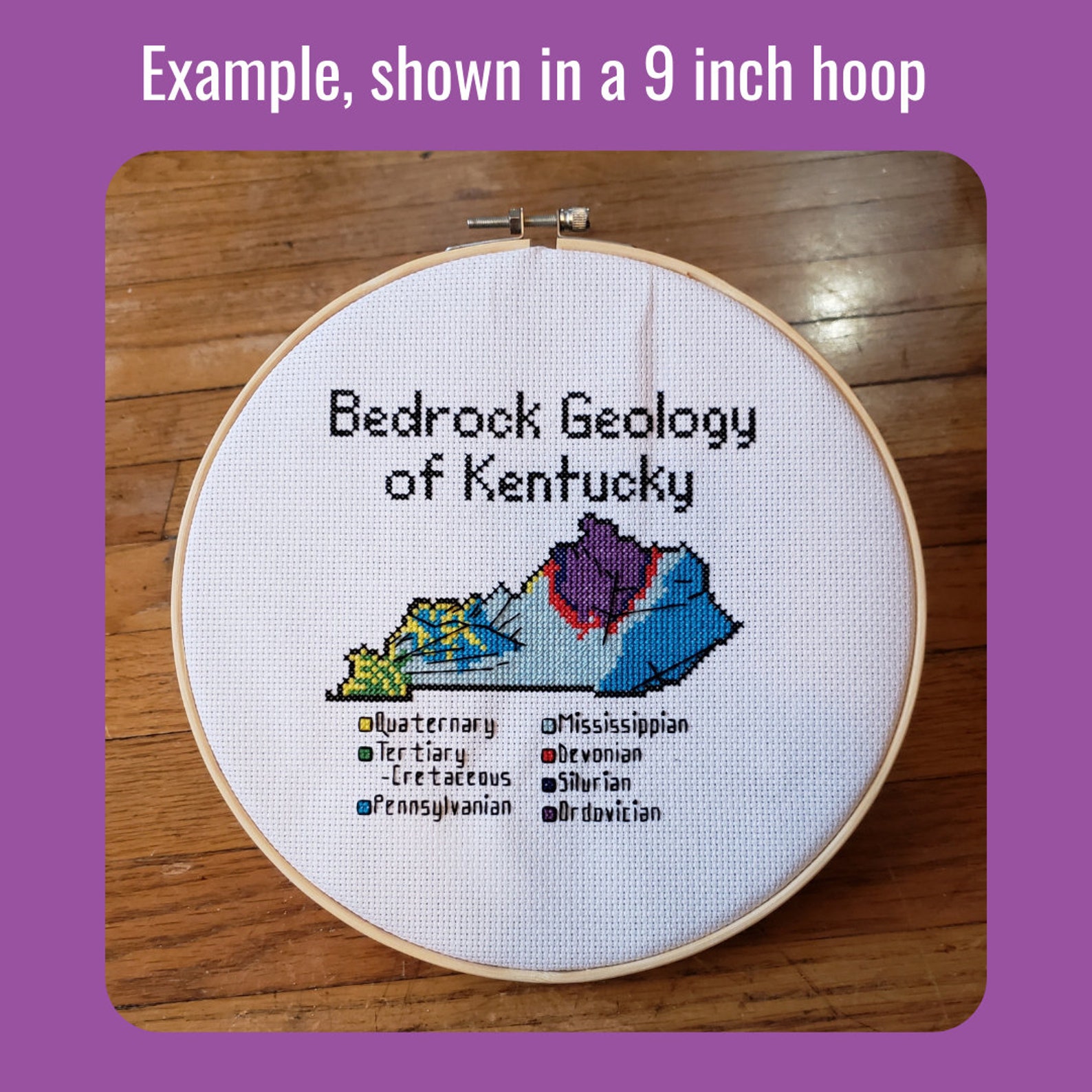 Kentucky Bedrock Geology Cross Stitch PDF Pattern Download - Etsy