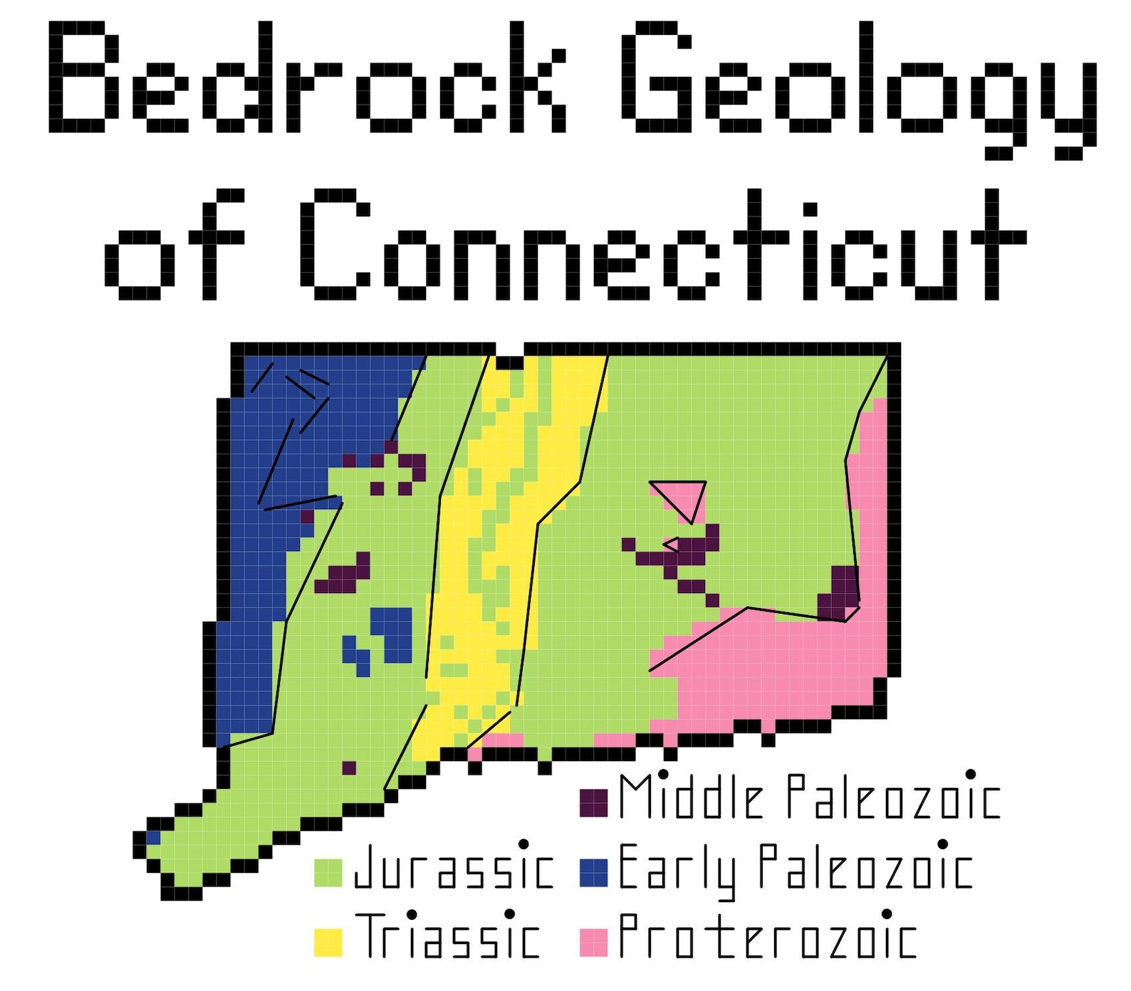 Connecticut Bedrock Geology Cross Stitch PDF Pattern Download - Etsy