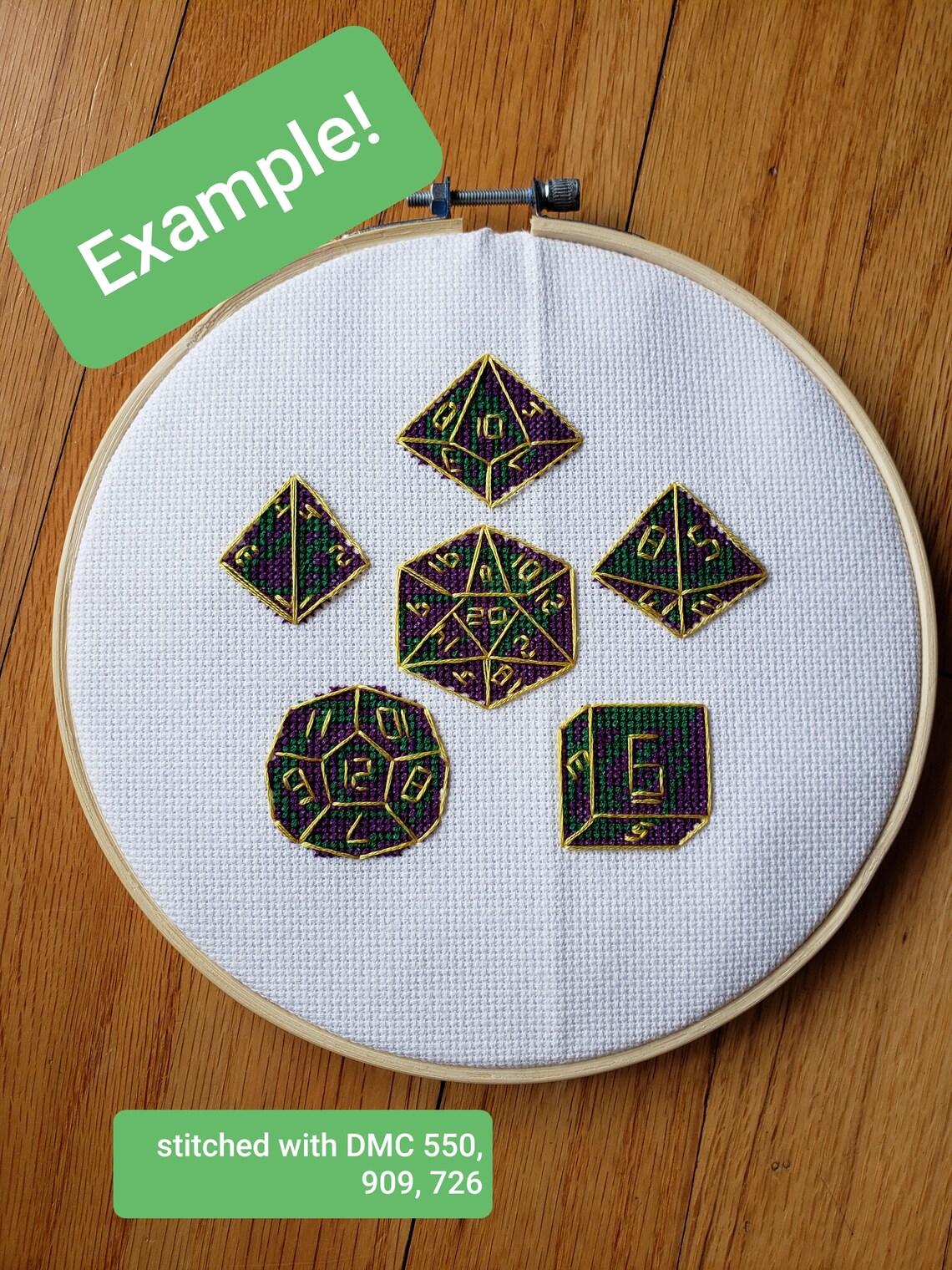 Set of RPG Dice Cross Stitch PDF Pattern Download - Etsy
