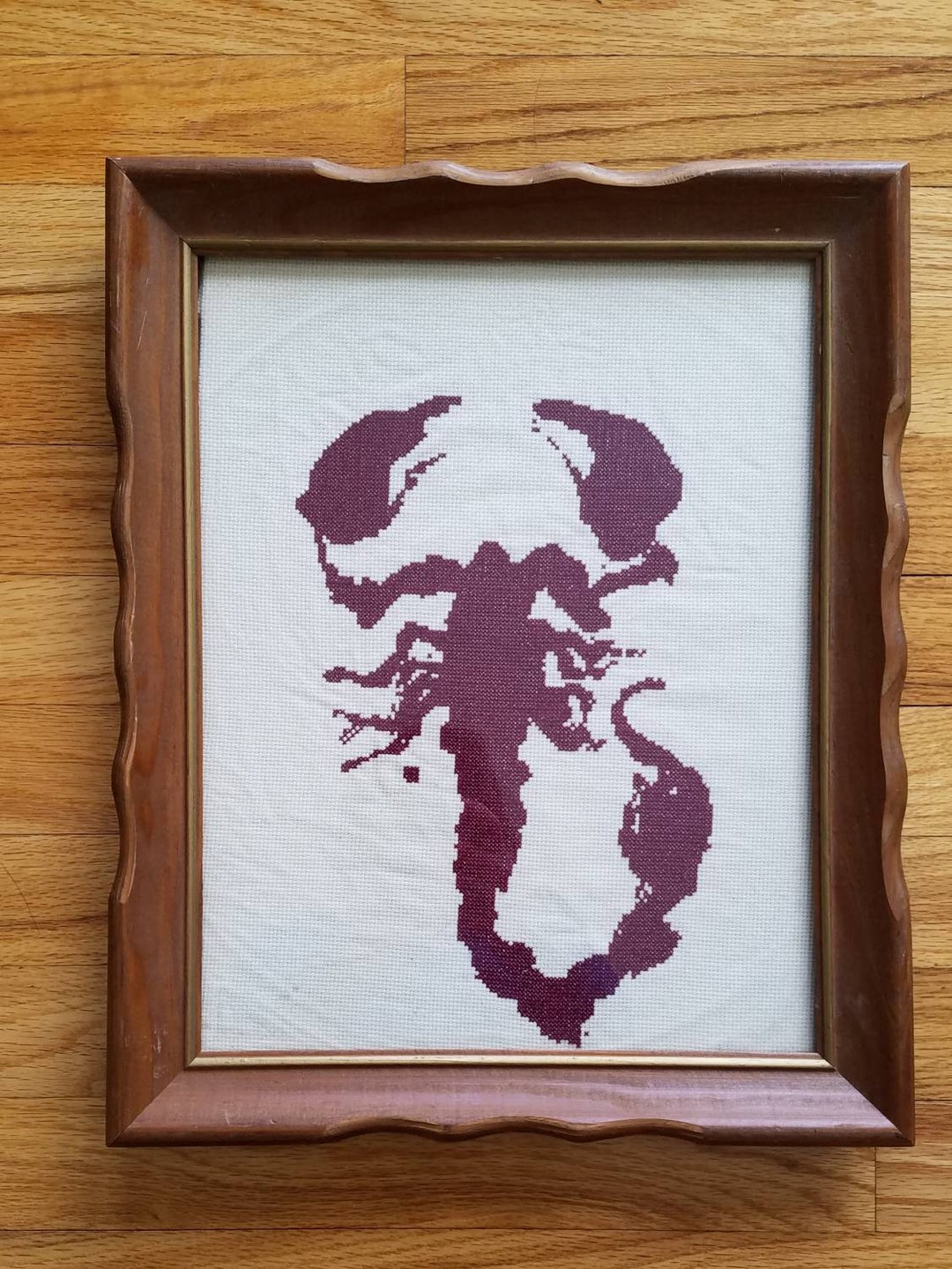 Framed Scorpion Blood Glyph Penny Dreadful Completed Cross Stitch - Etsy