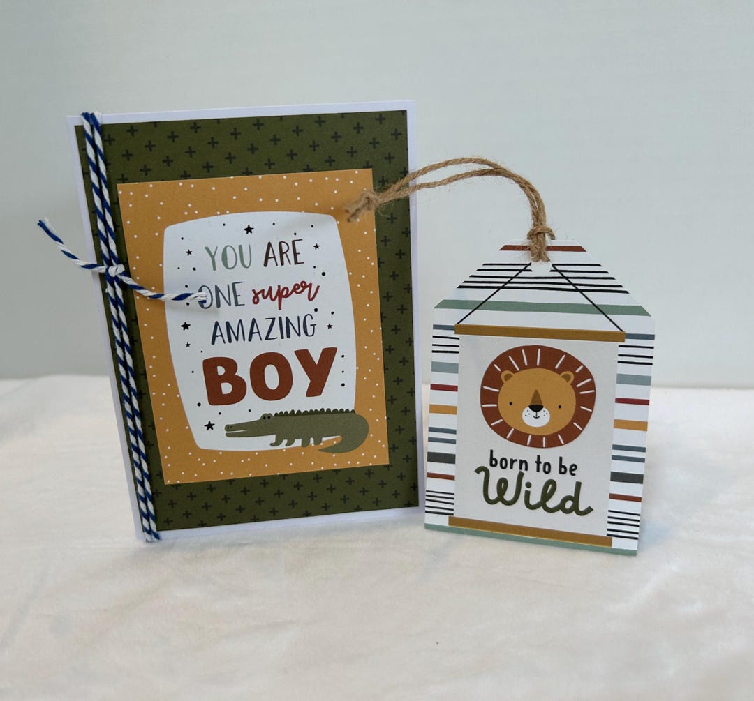 Boys Handmade Birthday Card & Tag - Etsy