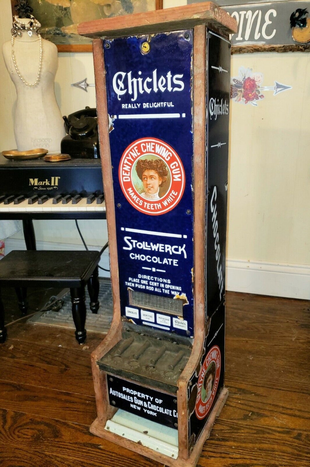 Antique Chiclets Stollwerck Chocolate Vending Machine - Etsy