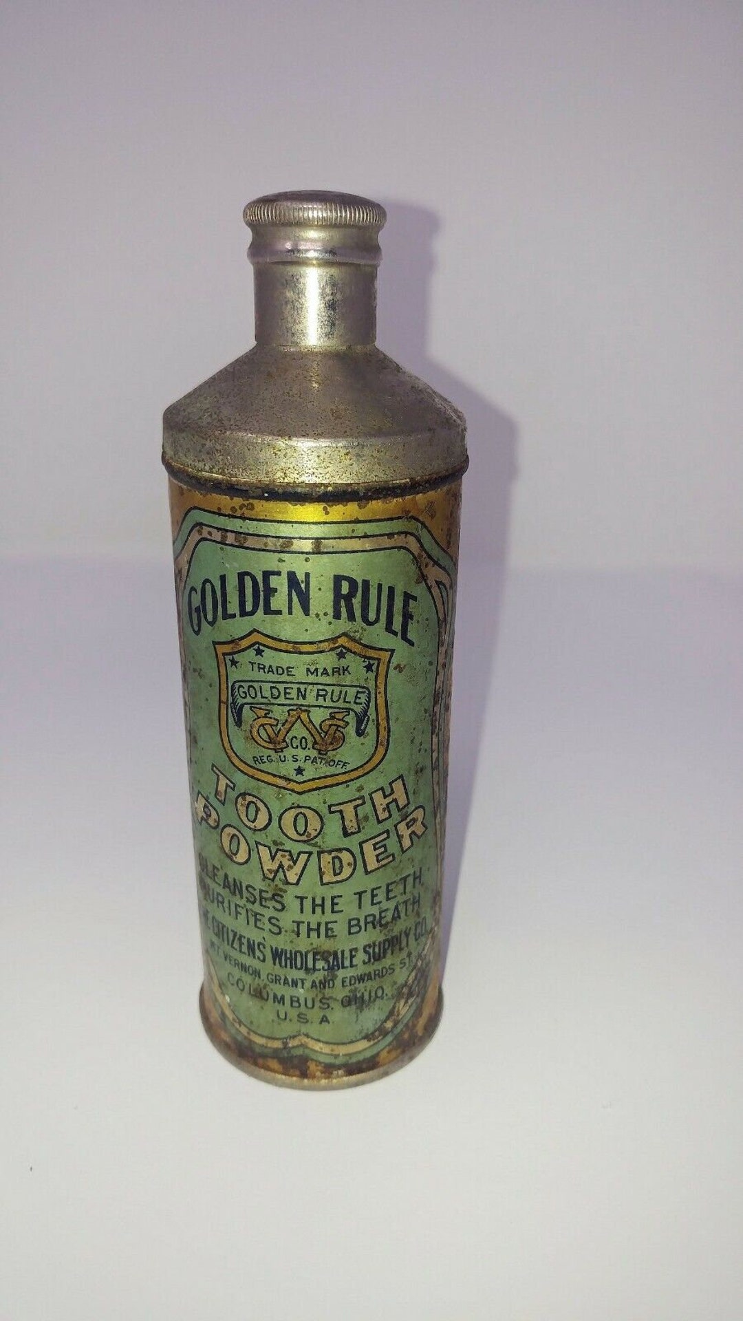 Golden Rule Tooth Powder Tin. Rare Item! - Etsy