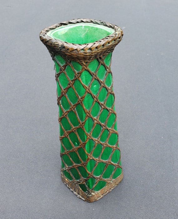 Antique Japanese Awaji Meiji Wire Bronze Basket Weave Pottery - Etsy