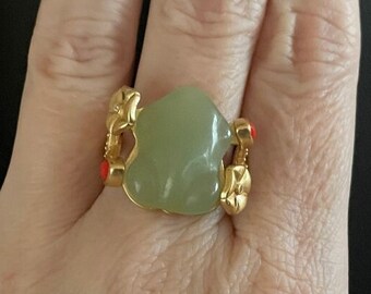 Jade Frog Ring | Etsy