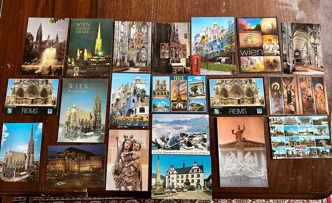 20 Vintage 1980s Postcards From Europe Only 1 is Not Brand New Vienna ...